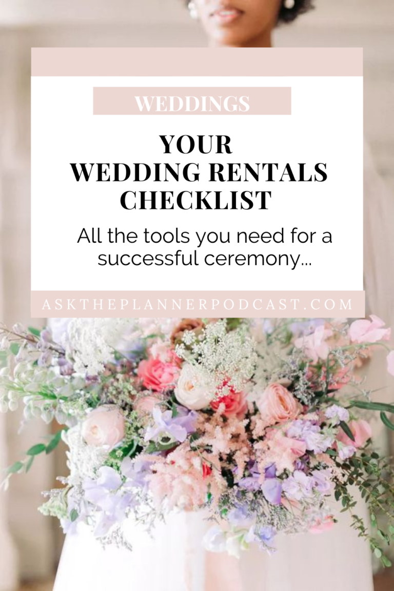 Your Wedding Rentals Checklist | Verve Event Co.