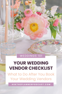 Your Wedding Vendors Checklist | Verve Event Co.